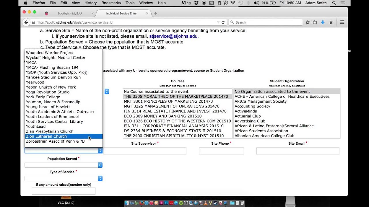 Academic Service Learning tutorial
