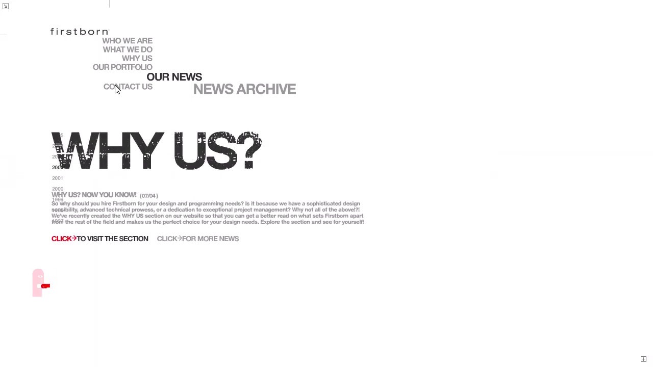 Firstborn Multimedia flash website in 2004
