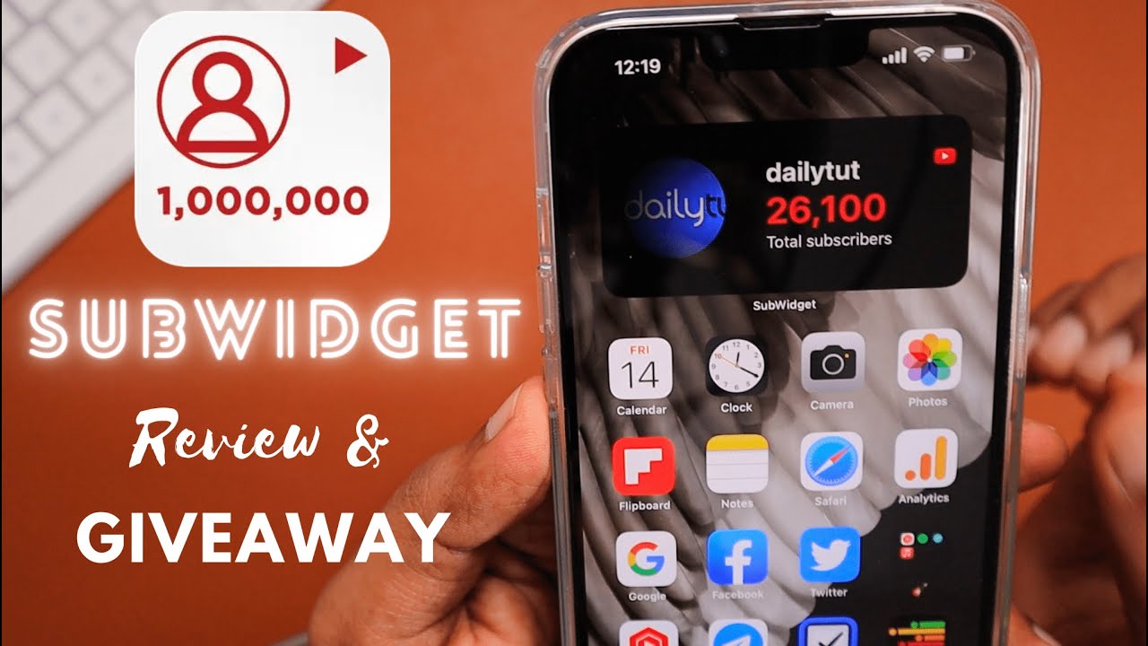 Subwidget 🔥 Youtube Subscriber Count Widget for iPhone | Review & Giveaway