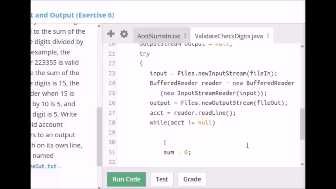 TCH322 Java 2 Unit 13  Ex 6