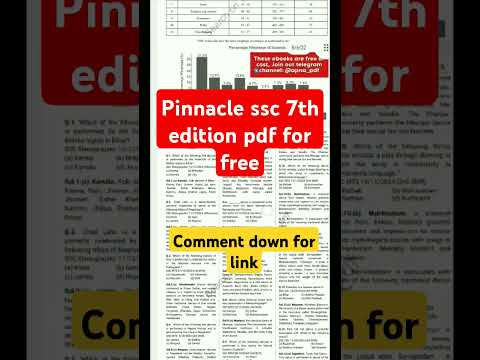 Pinnacle SSC CGL book 7th edition PDF for free link in discription #sscexam #sscgk #ssc #ssccgl2025