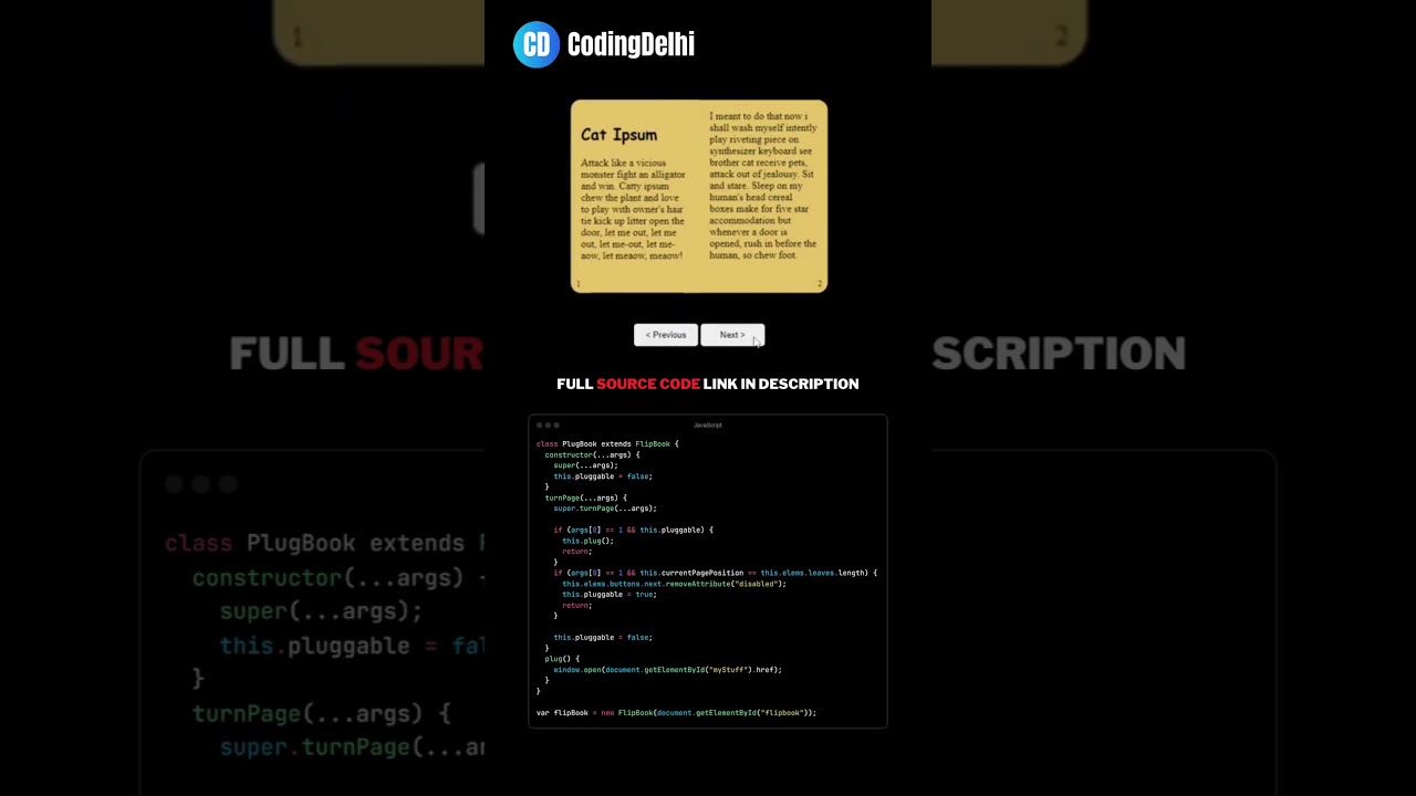 Creating a 3D Flip Book | HTML CSS