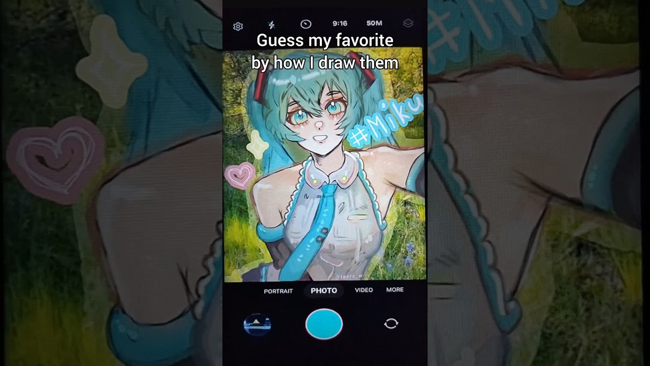 Guess my favorite Vocaloid IMPOSSIBLE Challenge #kaito #len#rin#miku #vocaloid#doodle#shorts#trend