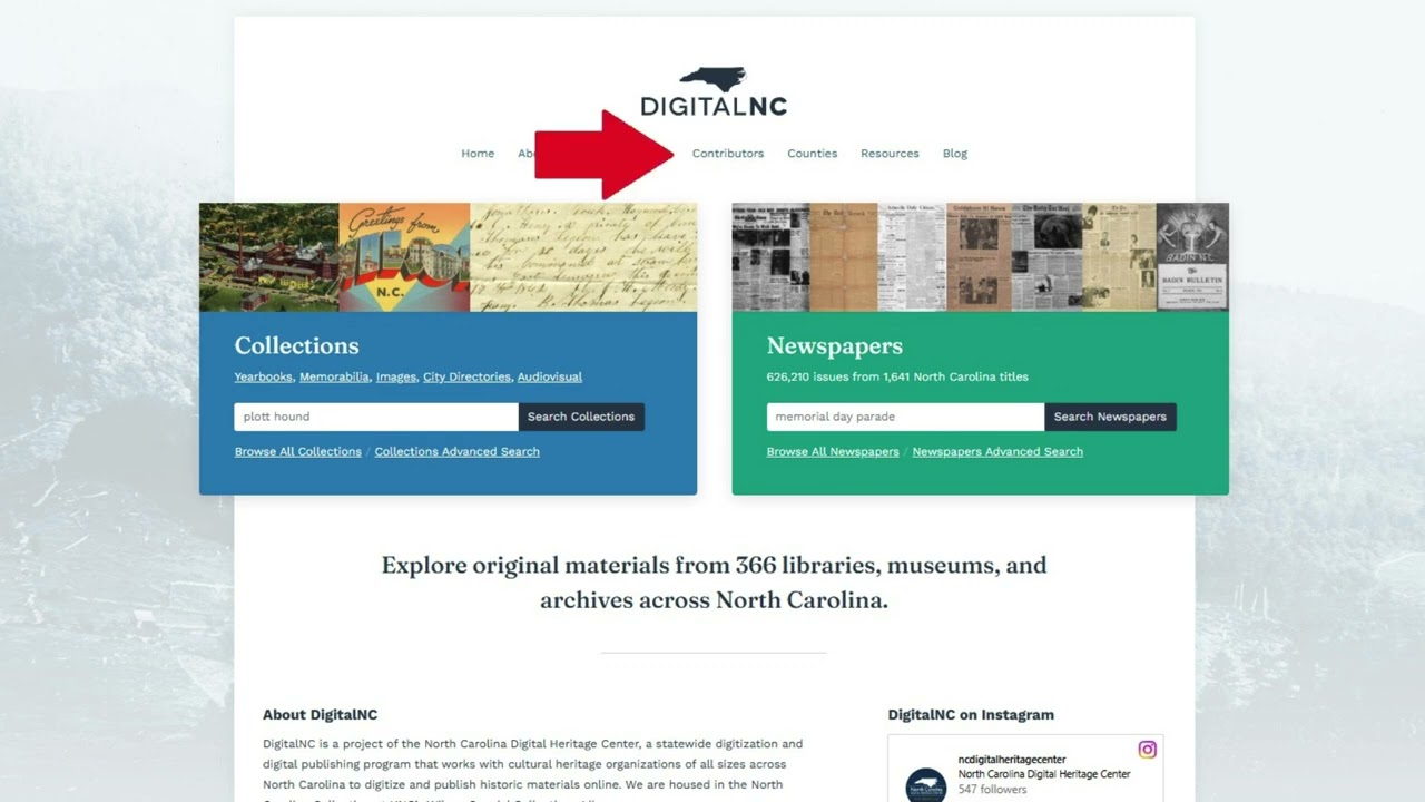 How to view CCCC's digitized Archival Collections on DigitalNC