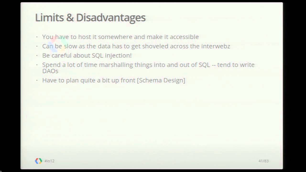 Google I/O 2012 - Storing Data in Google Apps Script
