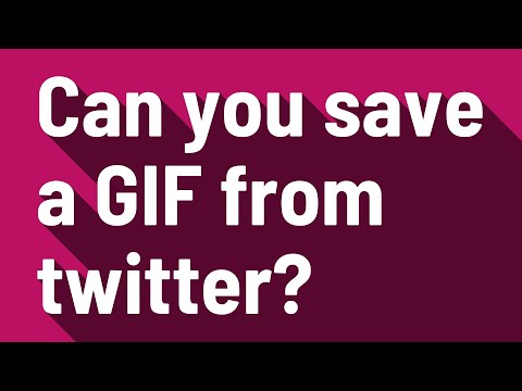 Can you save a GIF from twitter?