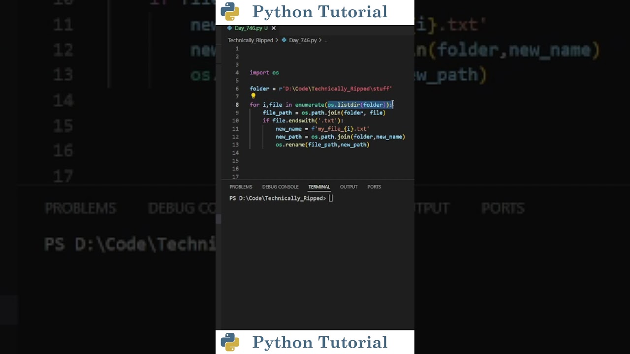Rename Hundreds of Files in Seconds Using Python | Python Tutorial