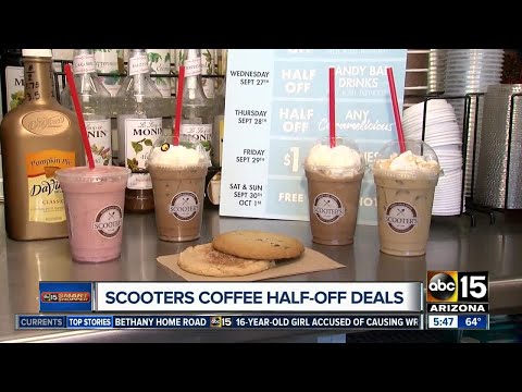 Get half off drinks at Scooter's coffee