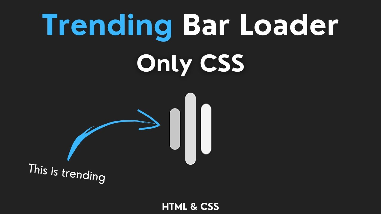Create Trending Bar Loading Animation in CSS | CSS Bar Loader | FrontendDUDE