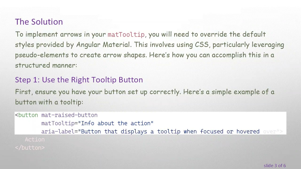 How to Easily Add Arrows to Your Angular Material matTooltip