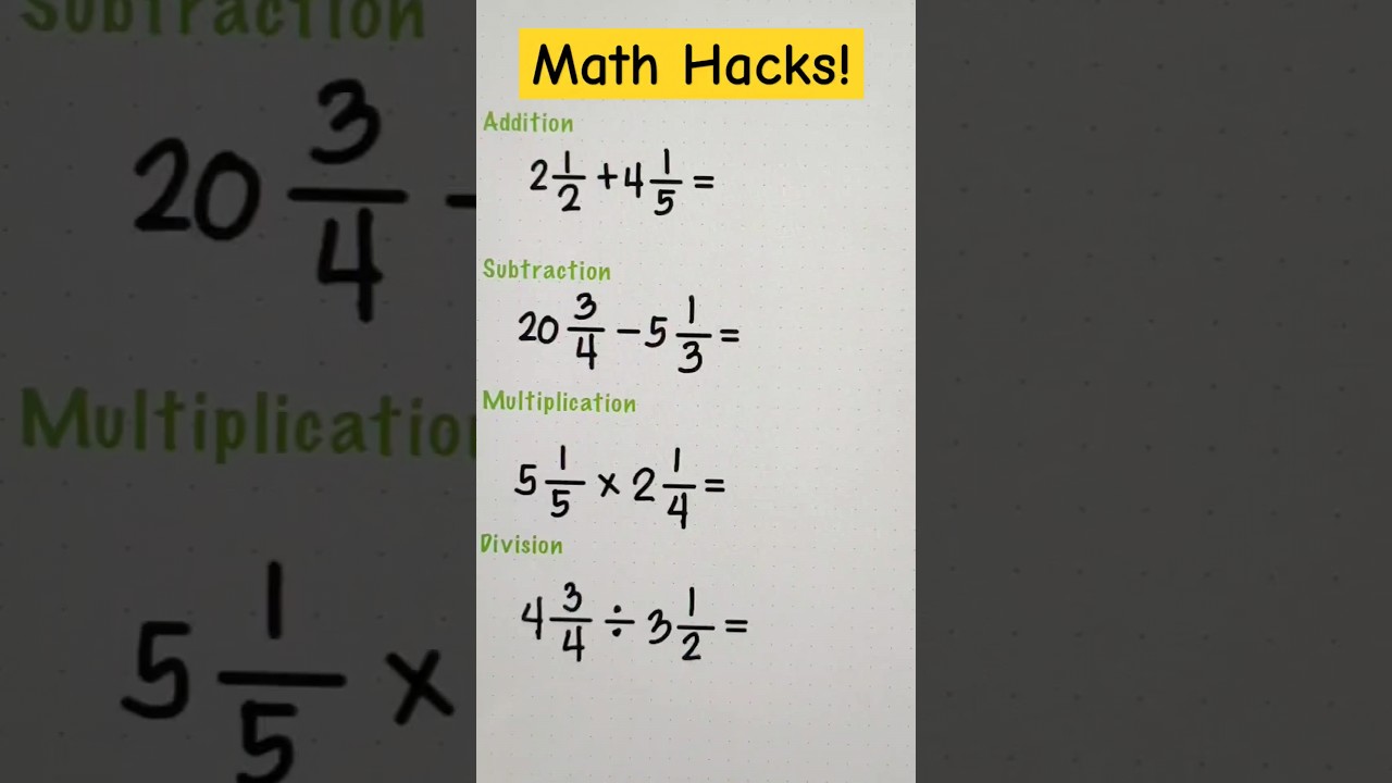 Mind-Blowing Math Hacks #MathTricksTutorial #maths #tutorial #mathematics