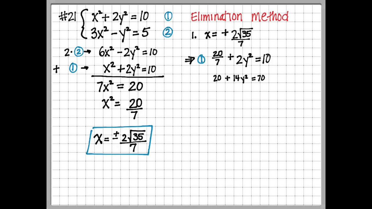 precalculus conic review sheet solutions