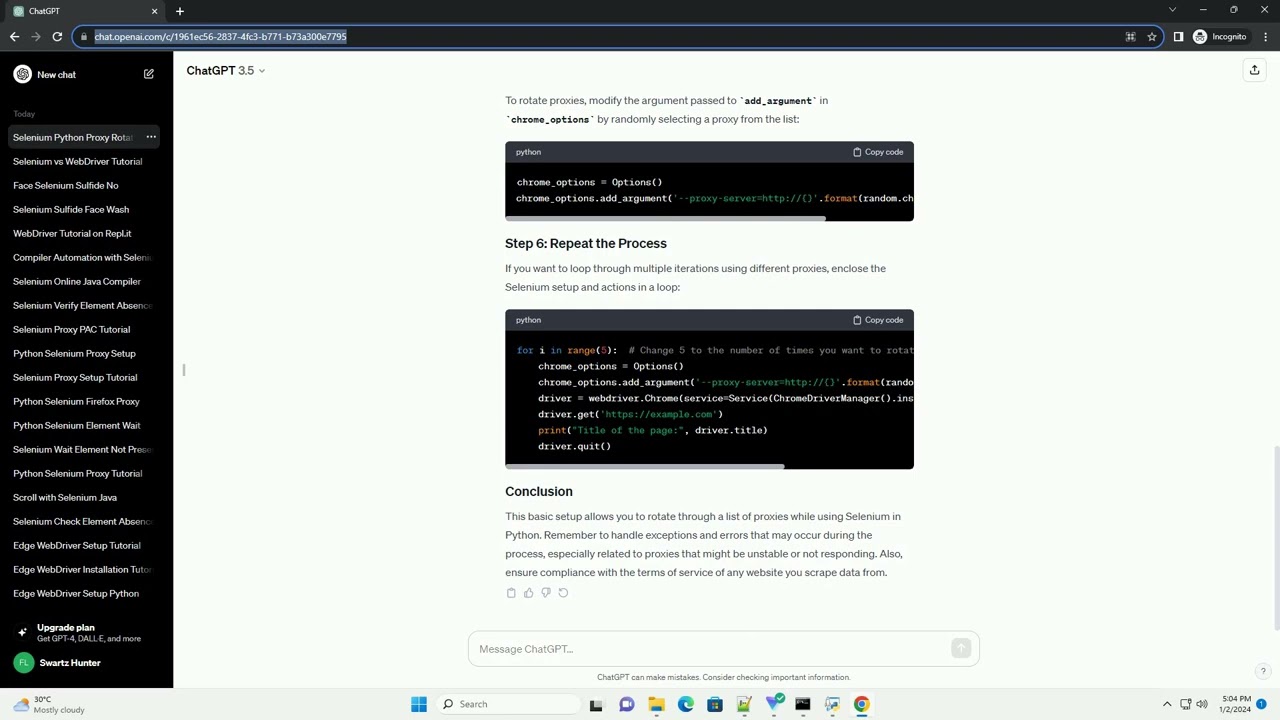 selenium python proxy rotate