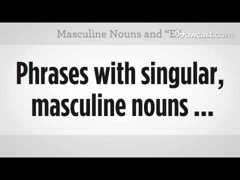 How to Use Masculine Nouns & "El" | Spanish Lessons