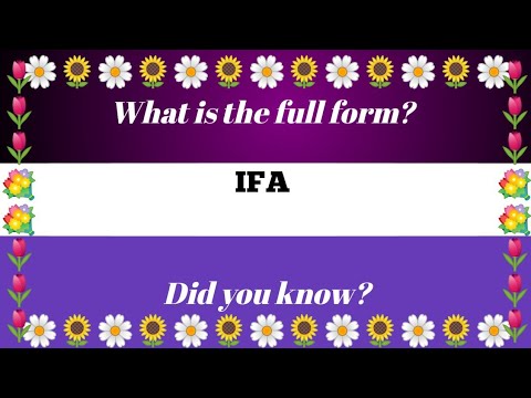 Full Form of IFA.