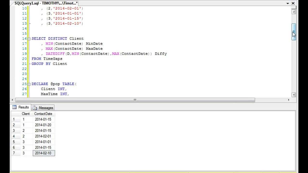 TSQL: How To Find Time Between Values