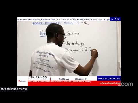 ADVANCED MANAGEMENT ACCOUNTING - LESSON 1