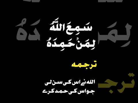 Sami Allahu Liman Hamidah | Islamic Prayer Meaning | Urdu Translation#yt #shorts #dua