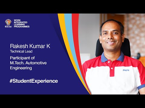 Student Speak | Rakesh Kumar K | M.Tech. Automotive Engineering for working professionals