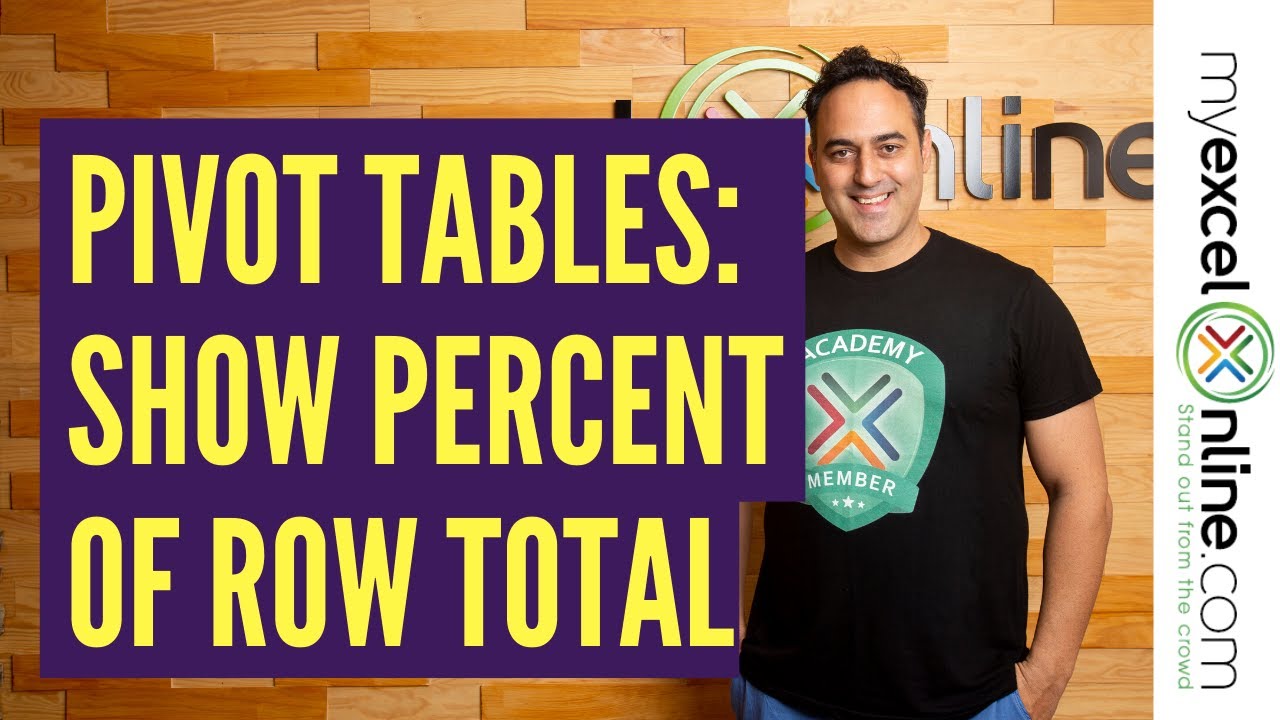 Excel Pivot Table Percentage of Row Total | MyExcelOnline