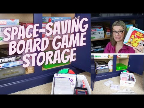 Space-Saving Board Game Storage Ideas #boardgameorganization #boardgamestorage