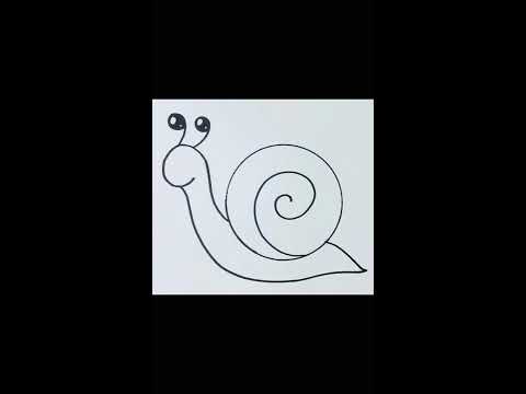 EASY how to draw a snail #shorts