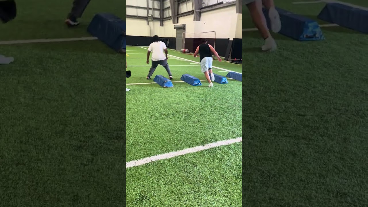 Offensive Line Pre Practice Bags - Sprint to Back Pedal
