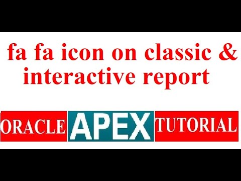 fa fa icon on classic and interactive report