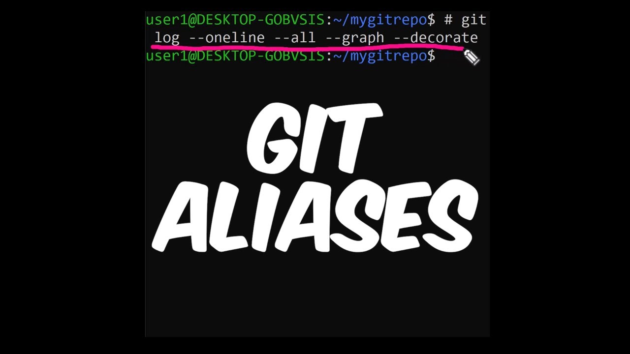 Creating Git Aliases (w/ git command) #shorts