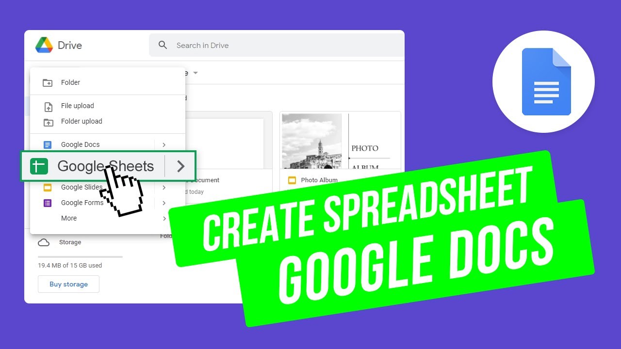 How to Create a Google Docs Spreadsheet | Google Sheets