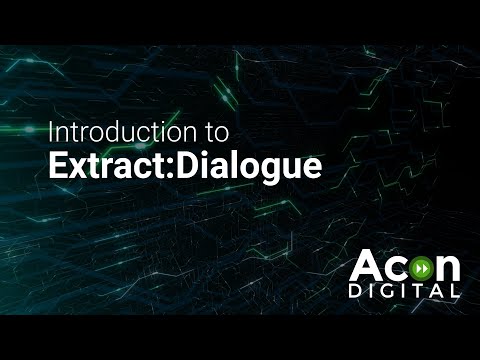 Acon Digital Releases Extract:Dialogue — Noise Reduction for Dialogue ...
