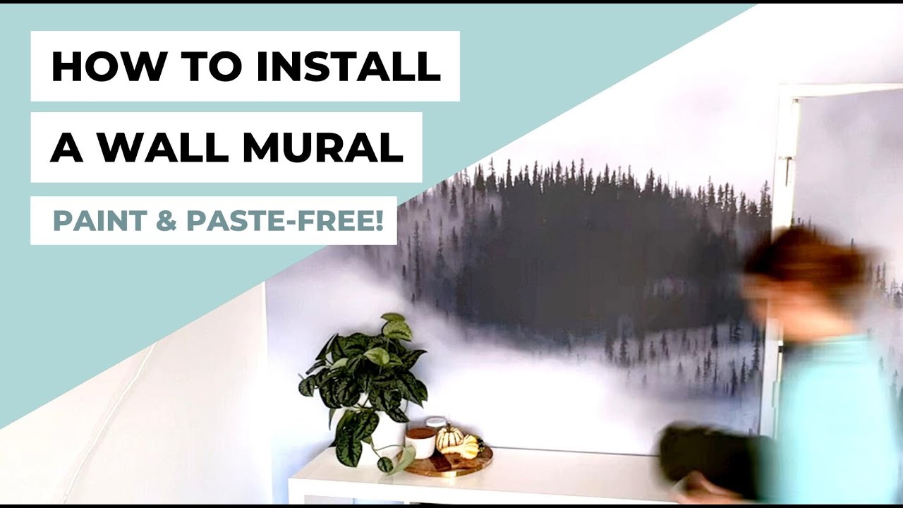 How to Install a Wall Mural - No Paste Required!