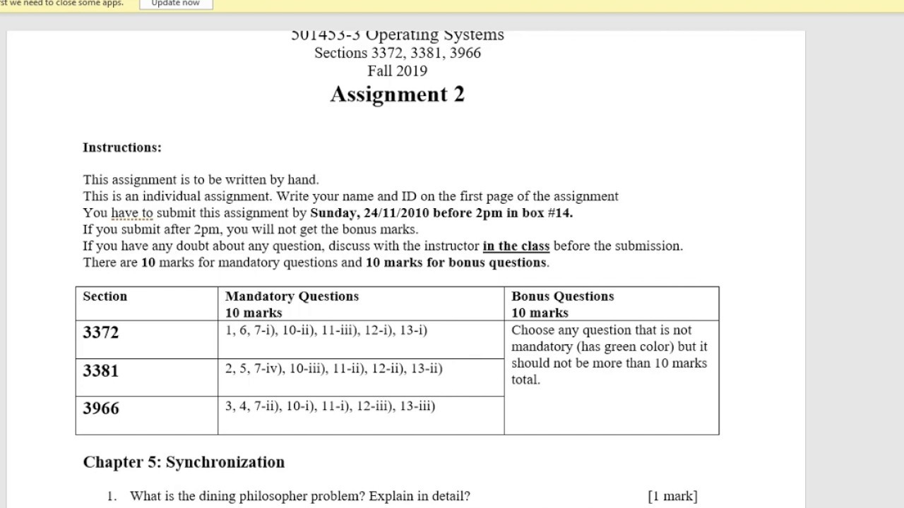 Operating System: Assignment 2 solution