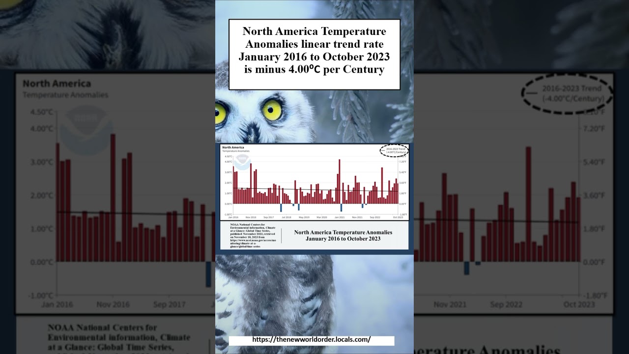 COP28 The Cooling of North America as revealed by the latest NOAA Data