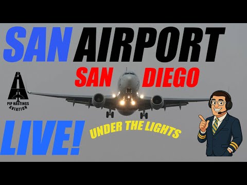 🔴LIVE PLANESPOTTING IN SAN DIEGO:Plane Spotting Under The Lights at Busiest Single Runway in America