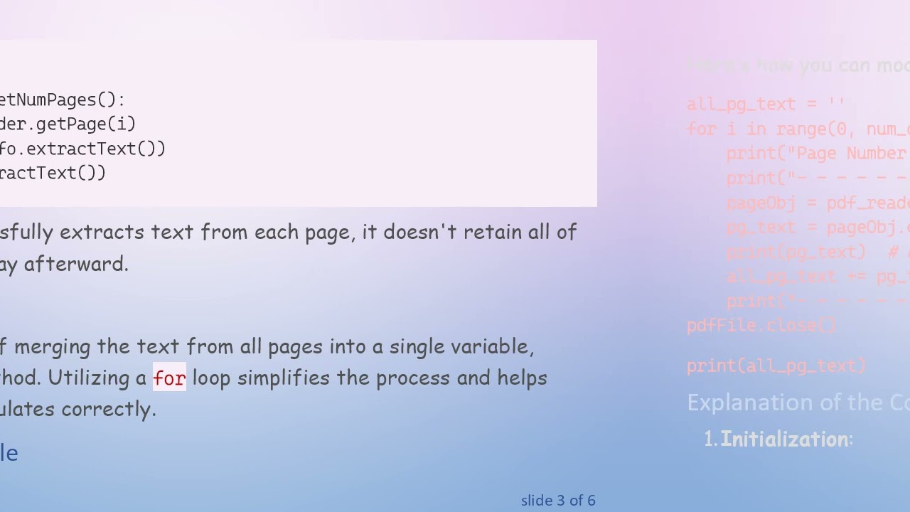Extracting Text from PDF with Python: Keeping It All in One Variable