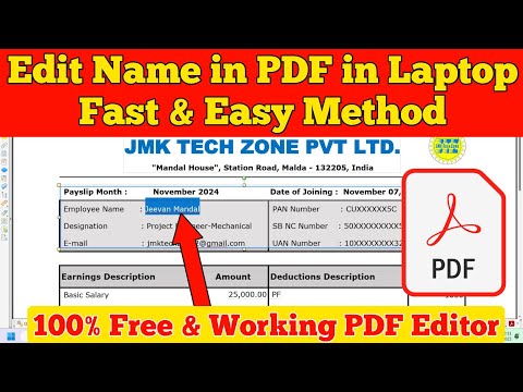 How to Edit Name in PDF File in Laptop for Free in Just 1 Minute