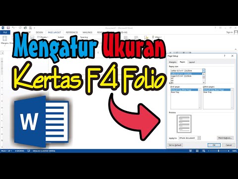 CARA MENGATUR UKURAN KERTAS F4 DI WORD | FIAN COMPUTER