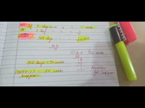 How to calculate 52 weeks in one year?