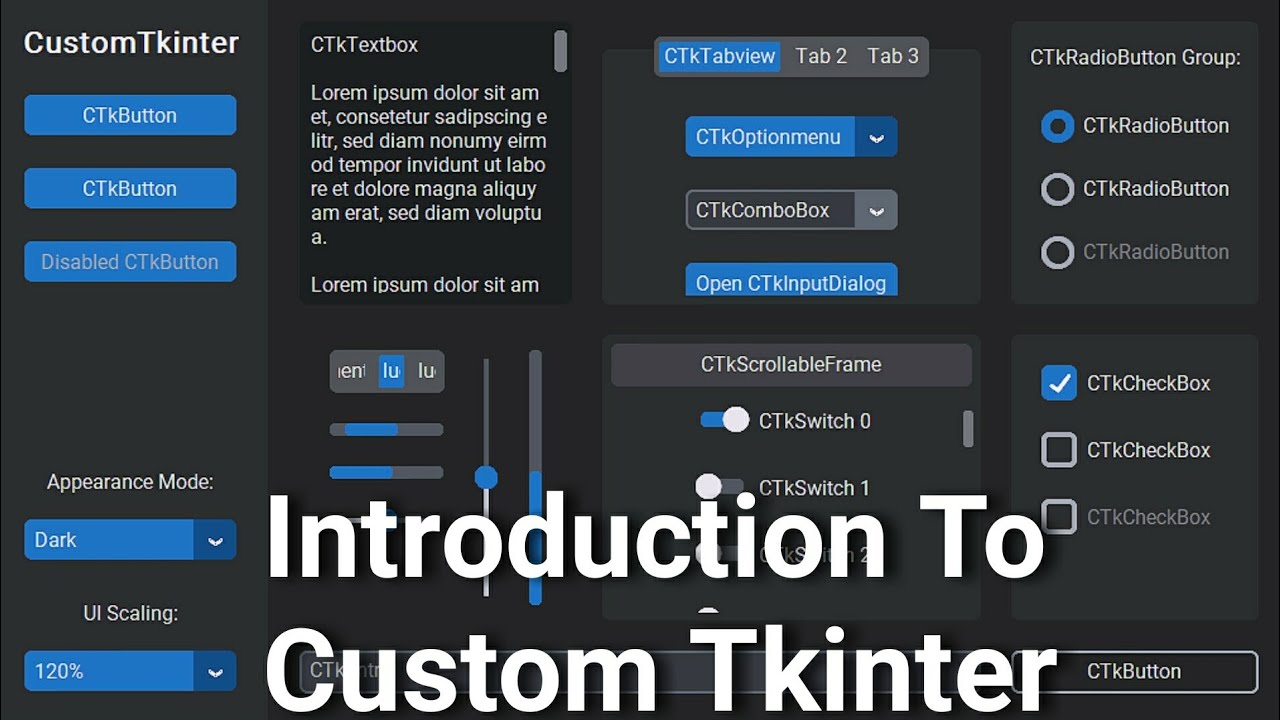 Modern Tkinter GUI | Custom Tkinter Tutorials | Python Modern GUI