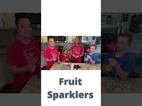 Memorial Day Treats | Fruit Sparklers with Watermelon and Blueberries | YouTube Shorts