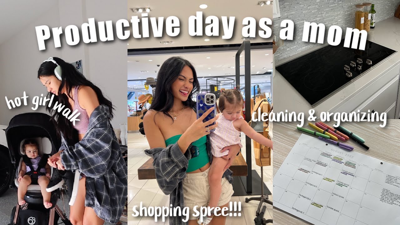 PRODUCTIVE DAY AS A MOM!! working out, cleaning & organizing, shopping spree