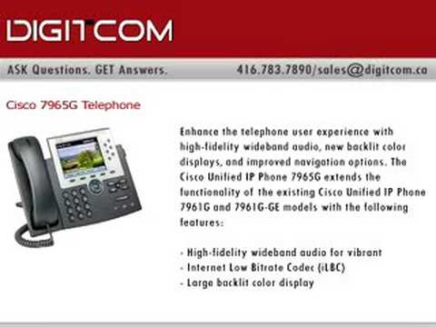 Cisco 7965G Telephone, Digitcom.ca Telephone Systems VoIP