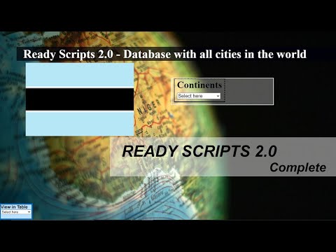 List of cities and provinces in Botswana database - Ready Scripts 2.0