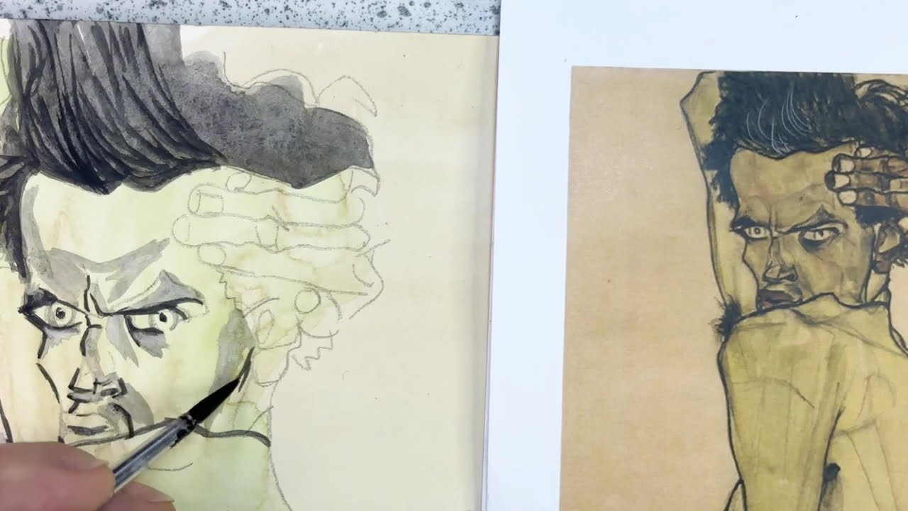 Egon Schiele Watercolour Analysis. 