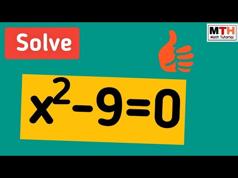 Solve x^2-9=0 (Two Methods) || Solve x2-9=0