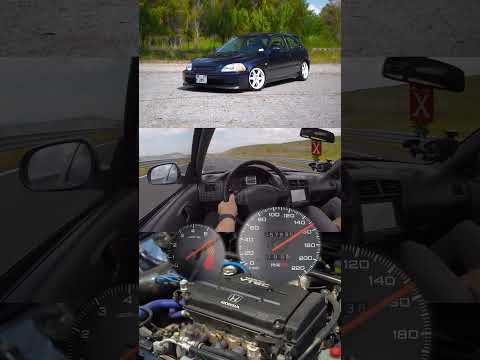 200 HP Honda Civic EK4 VTi B20 Swap / 100-200 km/h Acceleration / VTEC Power