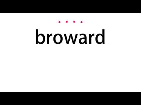 How to pronounce broward - Vocab Today