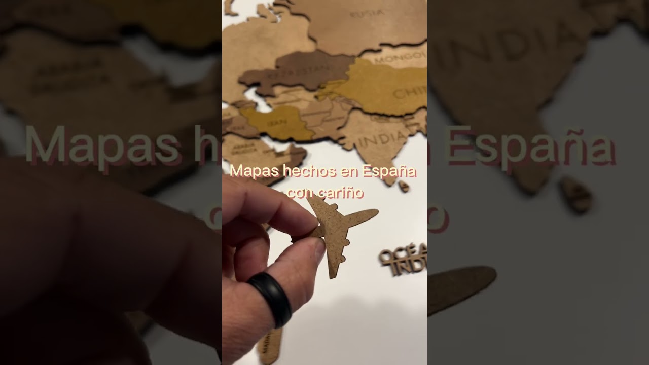 Mapamundi 3d multicolor para decoración de paredes