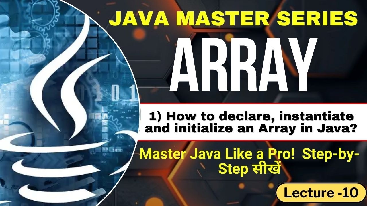 #10 Java Array with Example | How to declare, Instantiate & Initialize an Array in Java? | TPT